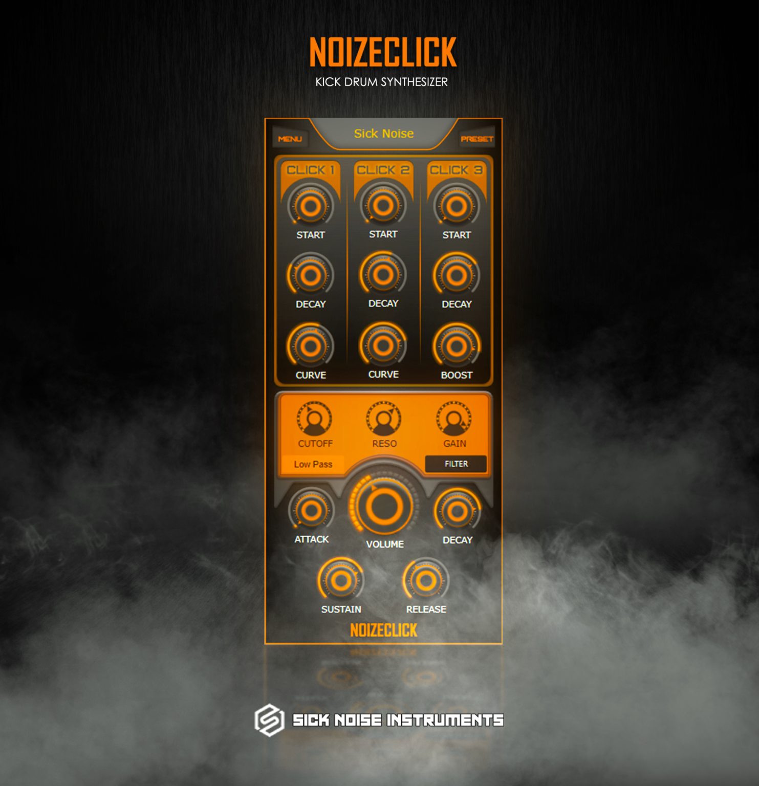 NOIZECLICK – Kick Drum Synthesizer – Sick Noise Instruments